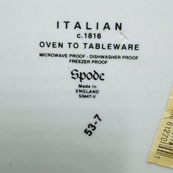 Spode | Kitchen | Spode England Blue Italian Oven To Table 1 Oval Baker ...